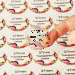 Custom Stickers 37mm Circle Business/company Name Round Labels for ...