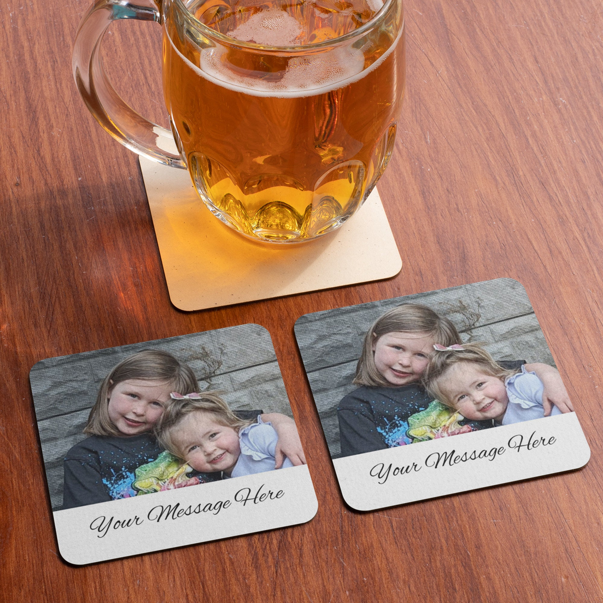 Personalised Beer Mats, Drink Coasters Single Sided - Upload Your Own ...