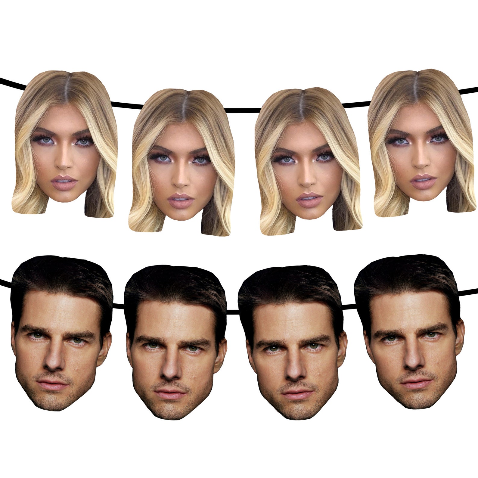 Personalised Photo Bunting Photo Banner CUTOUT Party - Etsy UK