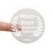 51mm Transparent Stickers With White Print, Custom Circle Labels, Clear ...