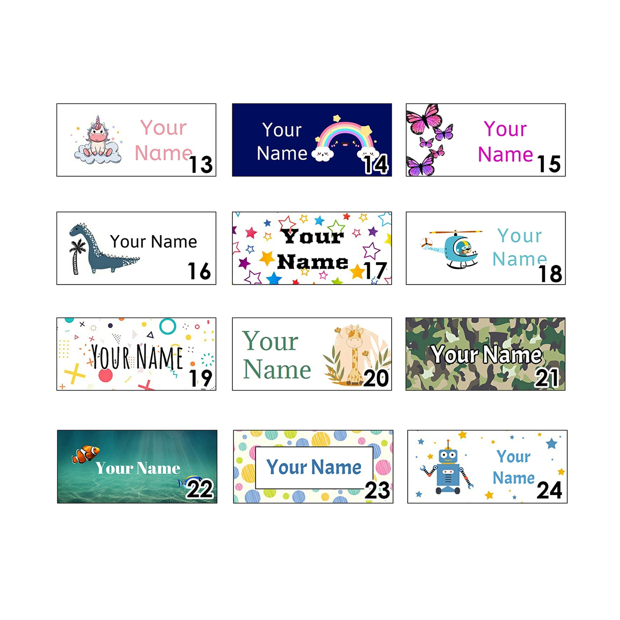 Personalised Stick on Clothes Labels Name Labels No-iron - Etsy UK