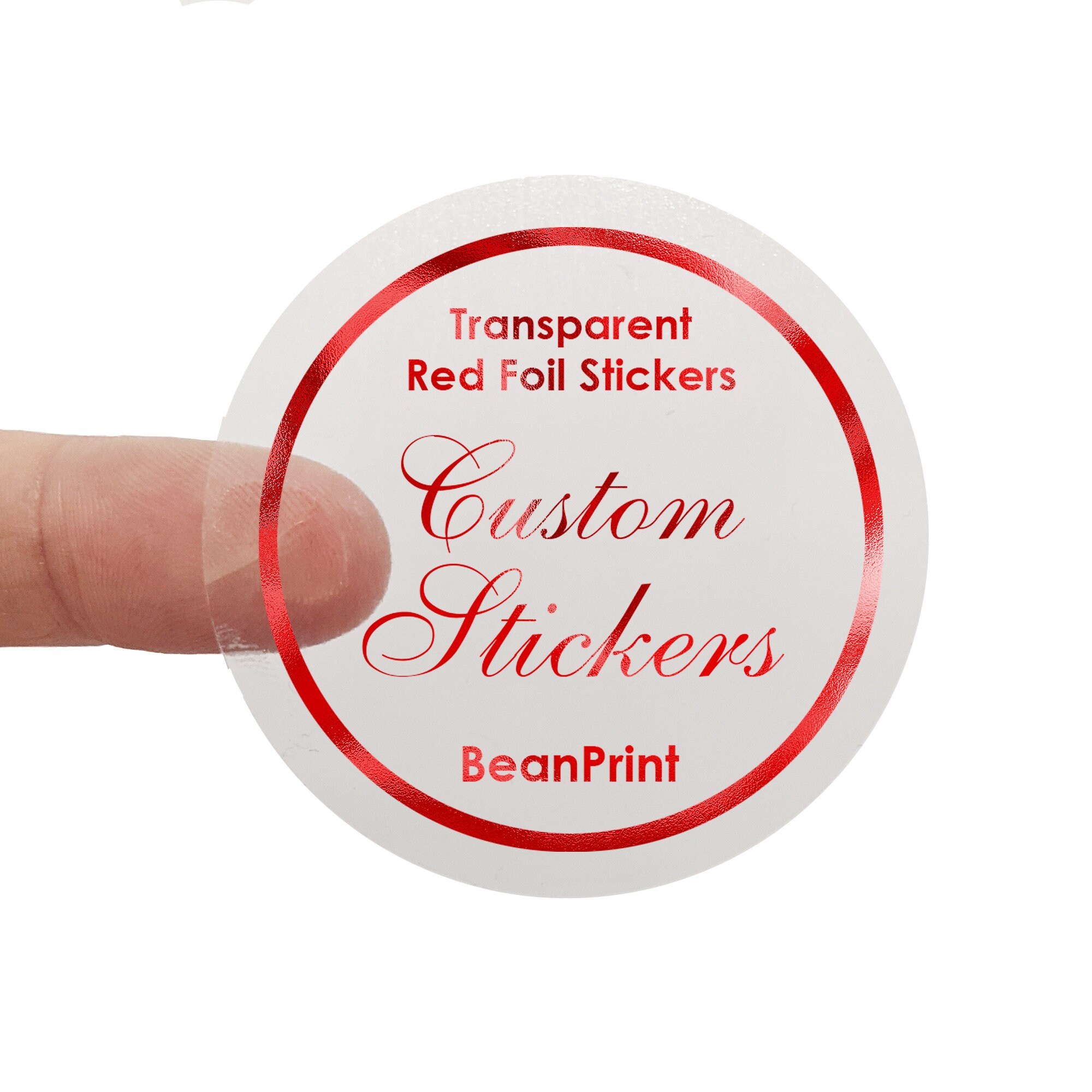 Foiled Transparent Stickers Custom Logo Stickers 35mm - Etsy UK