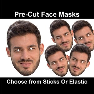 20 X Photo Face Masks, CUT OUT, Party Accessory, Hen Parties, Stag ...