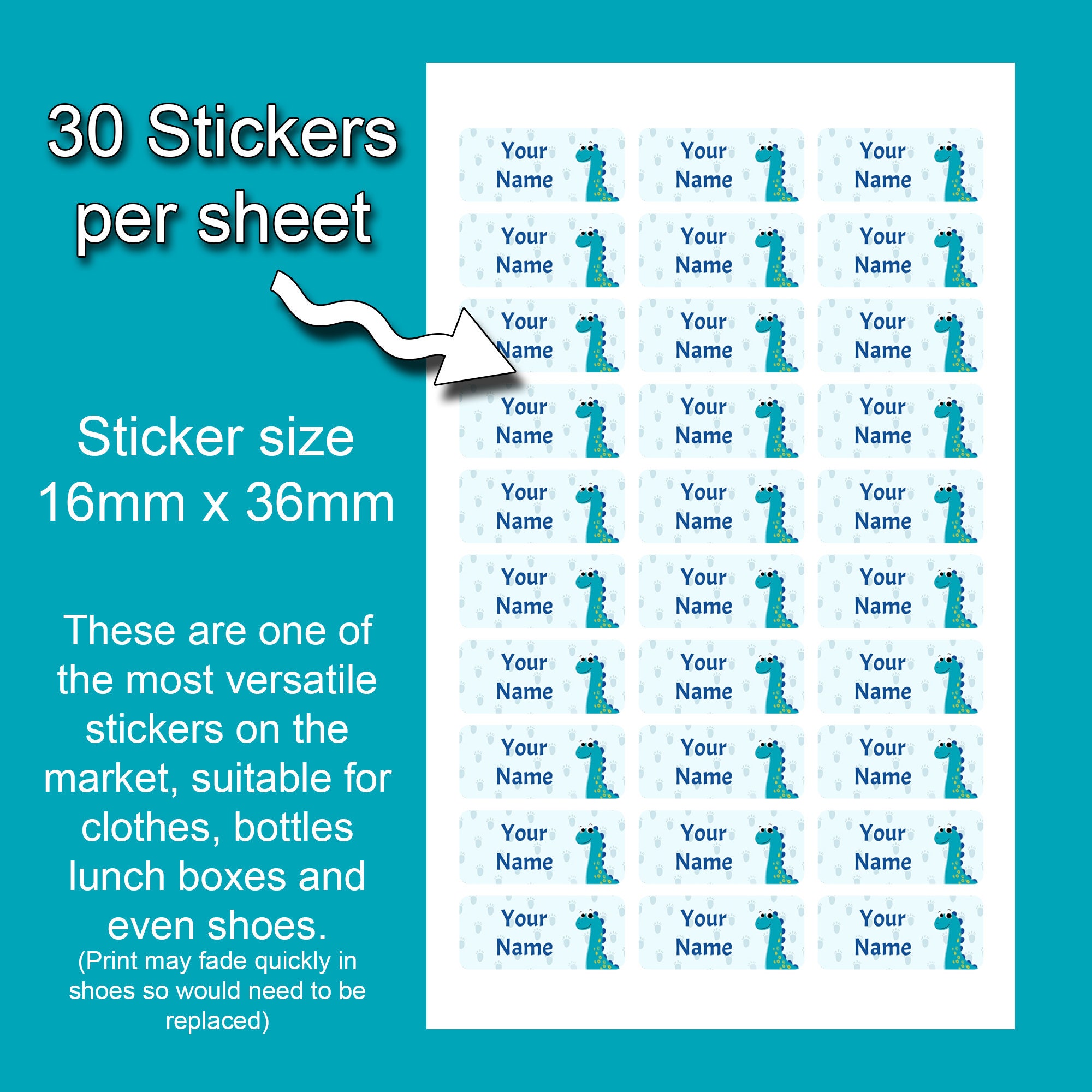 Personalised Stick on Clothes Labels Name Labels No-iron - Etsy UK