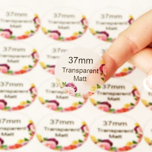 Custom Stickers 37mm Circle Business/company Name Round Labels for ...