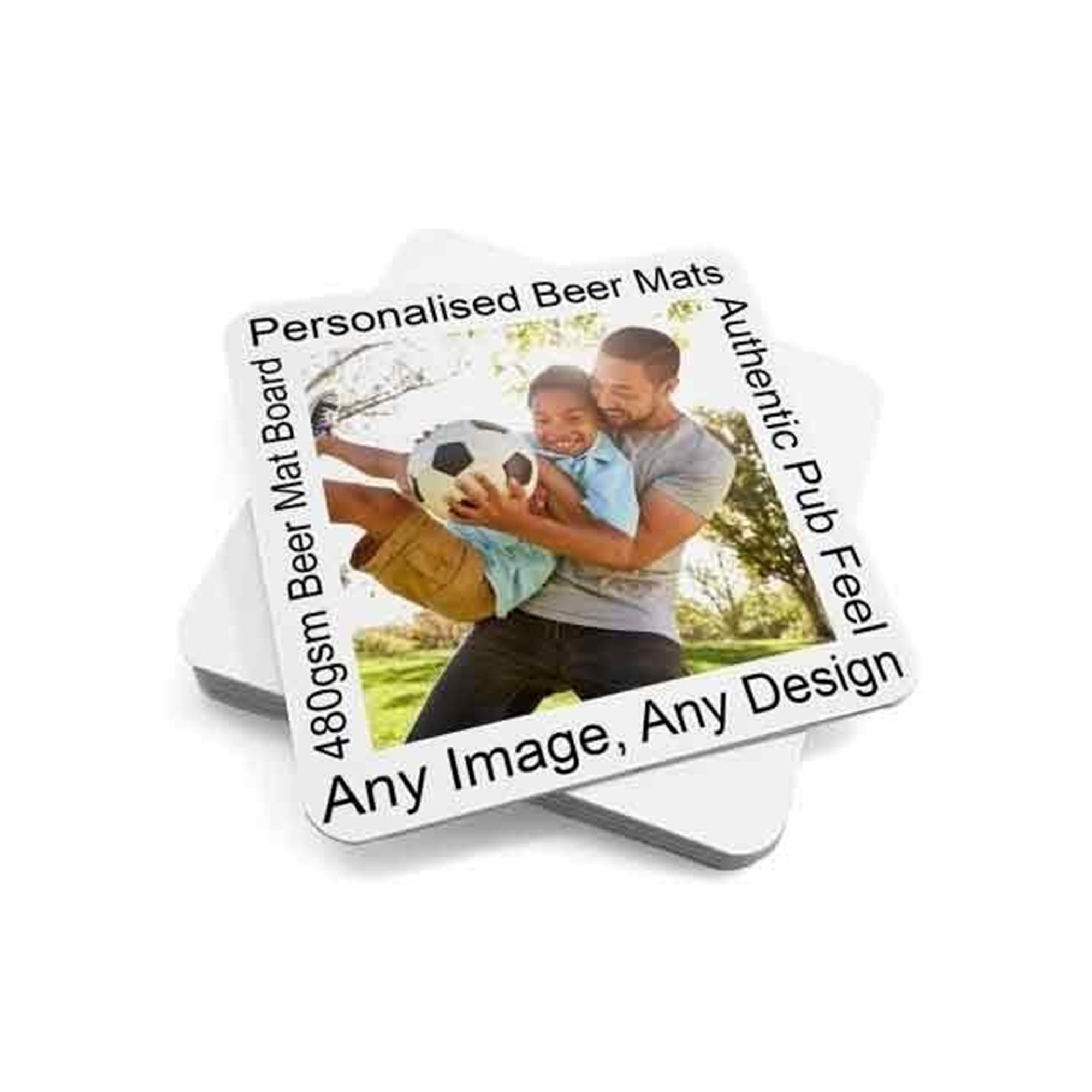 Personalised Beer Mats, Drink Coasters Single Sided - Upload Your Own ...