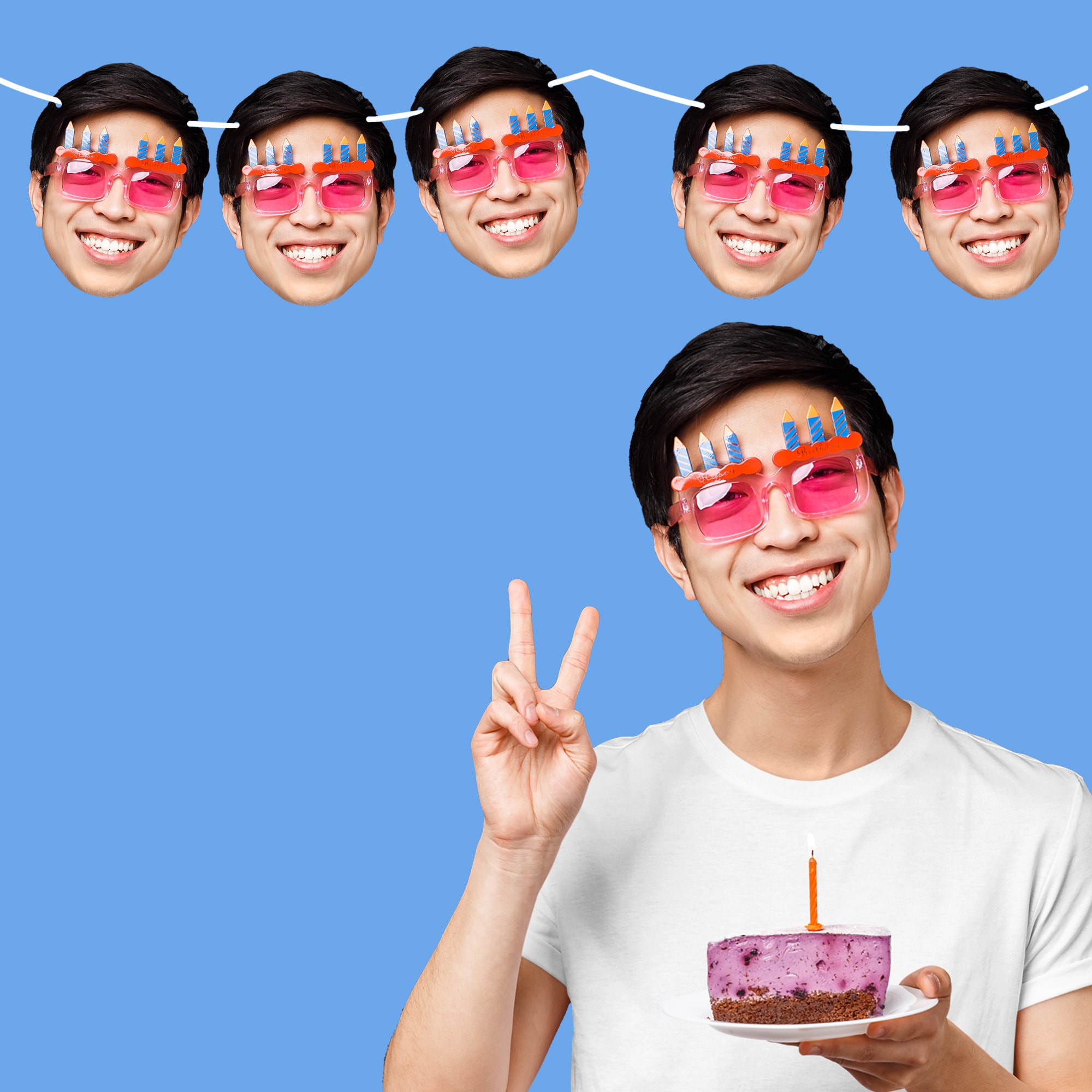 Personalised Photo Bunting Photo Banner CUTOUT Party - Etsy UK