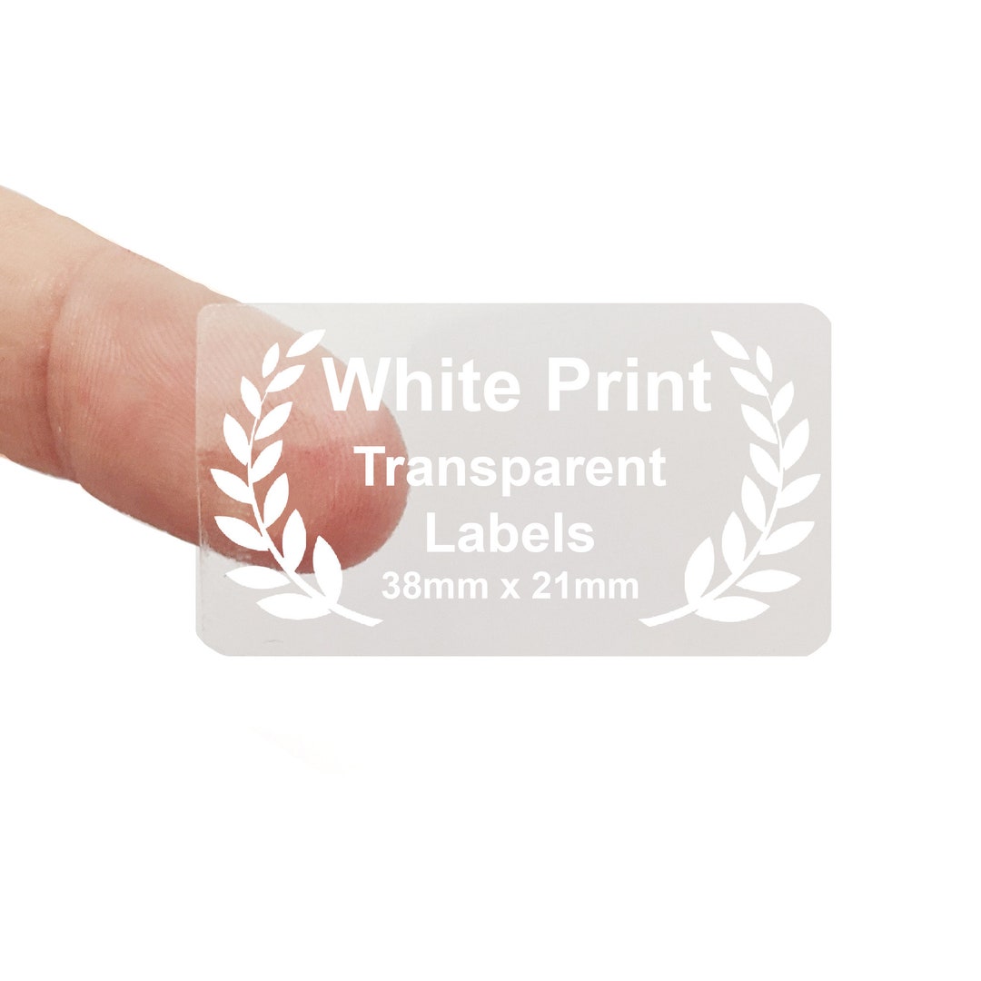 Transparent Stickers With White Print, Rectangle Labels 38.1mm X 21.2mm ...