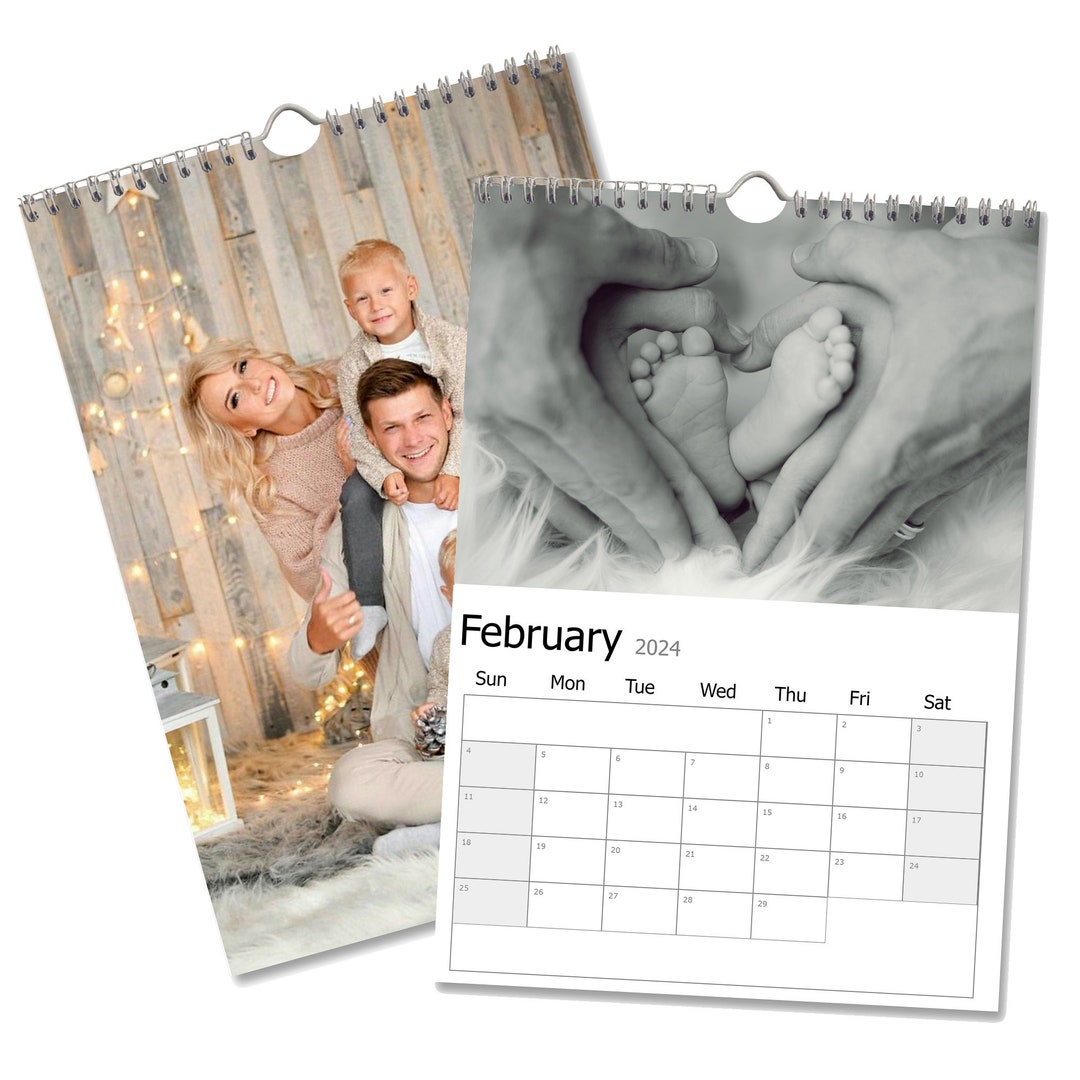 Custom Photo Wall Calendar A4 2024 Personalise With Your Own - Etsy