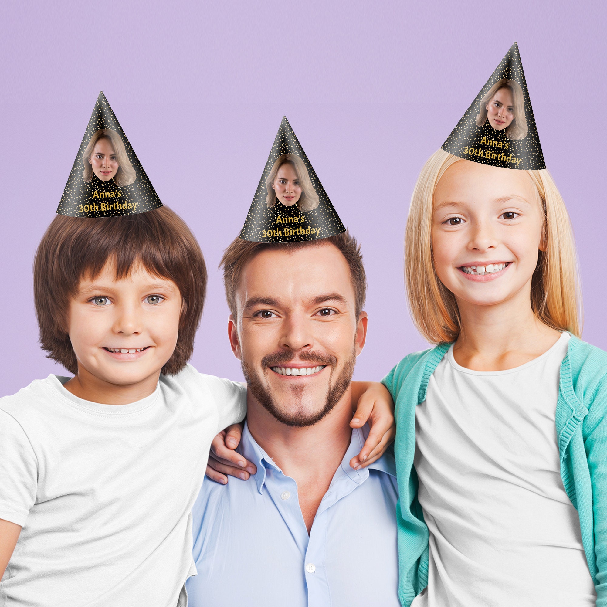 Personalised Party Hats Your Face on A Hat CUTOUT Ready - Etsy UK