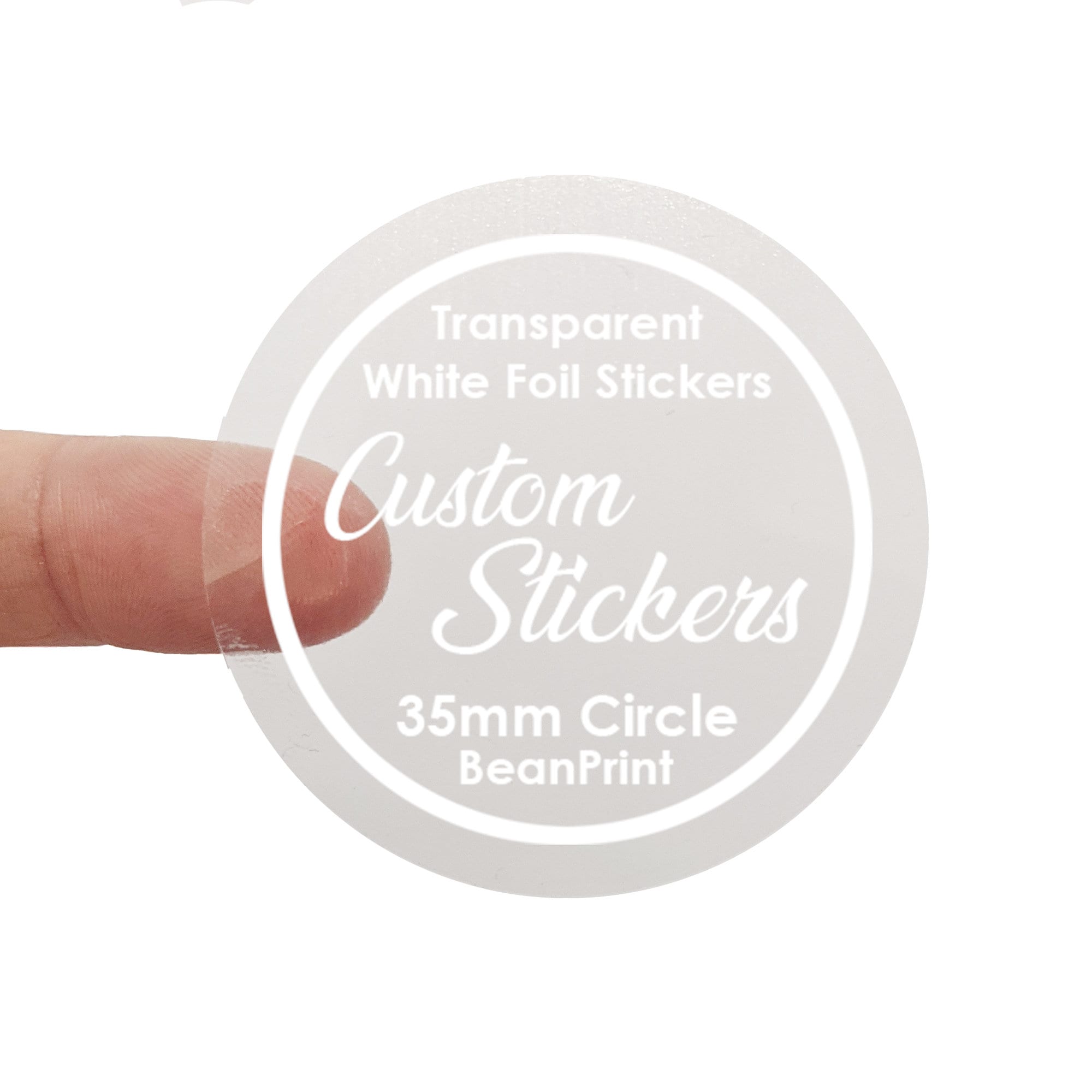 Foiled Transparent Stickers Custom Logo Stickers 35mm - Etsy UK