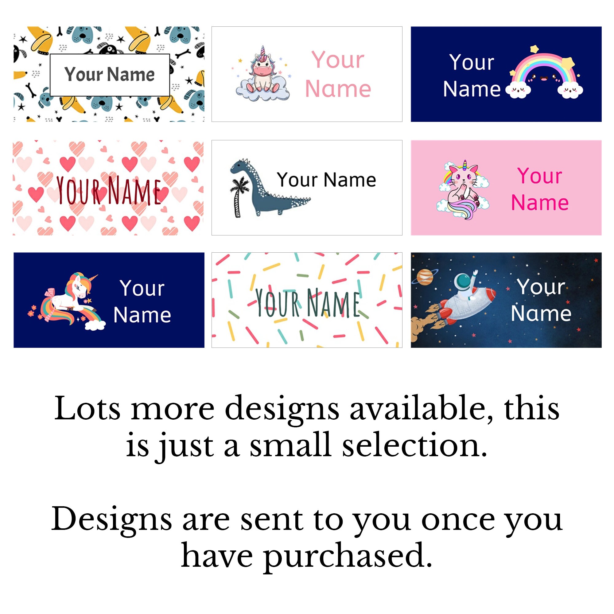 Personalised Stick on Clothes Labels Name Labels No-iron - Etsy UK