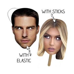 Personalised Photo Face Masks, CUTOUT Party Accessory, Hen Parties ...