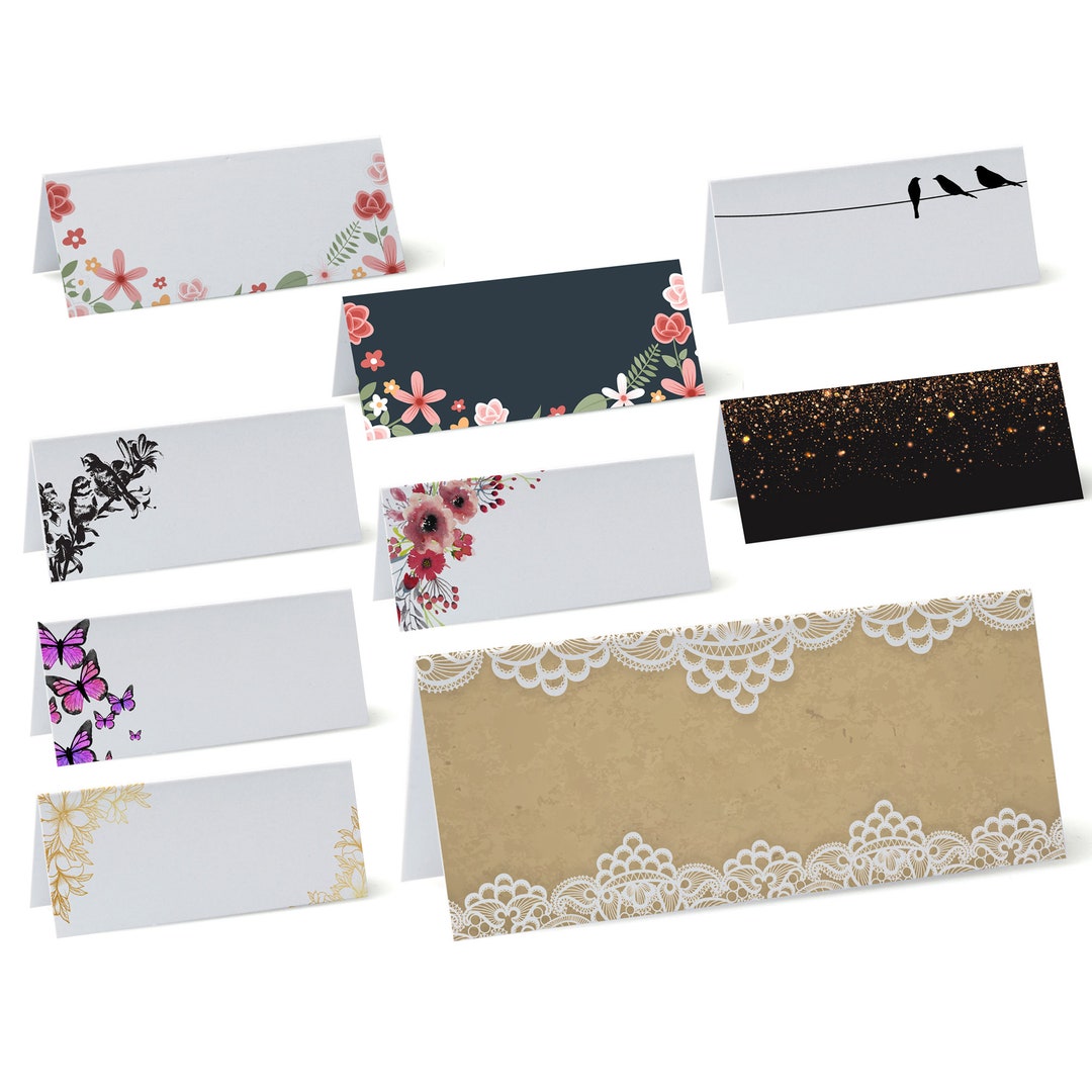 Place Cards, Name Cards, Place Settings, Plain for Wedding Conference ...