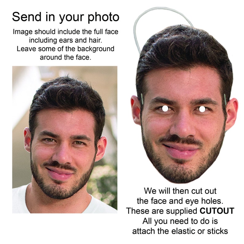 Personalised Groom Face Masks, Hen Party Cut Out Photo Masks, Funny ...