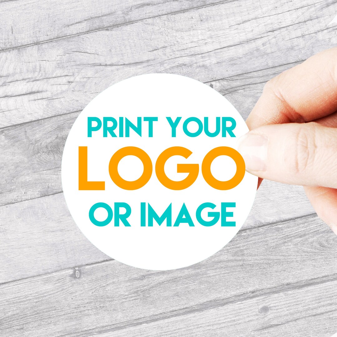 Personalised Stickers 63.5mm Circle Business/company Name Round Circle ...