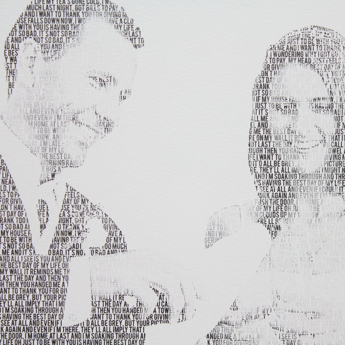 Personalised Word Art Portrait Ideal for Wedding Gifts or - Etsy