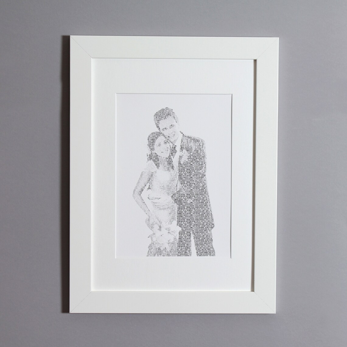 Personalised Word Art Portrait Ideal for Wedding Gifts or - Etsy