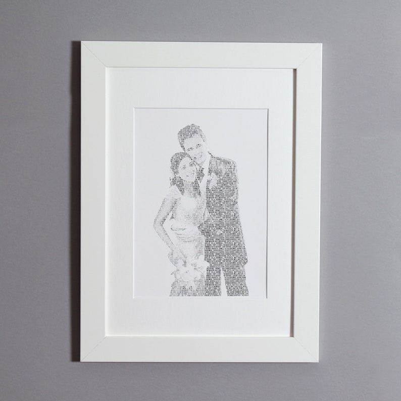 Personalised Word Art Portrait Ideal for Wedding Gifts or - Etsy