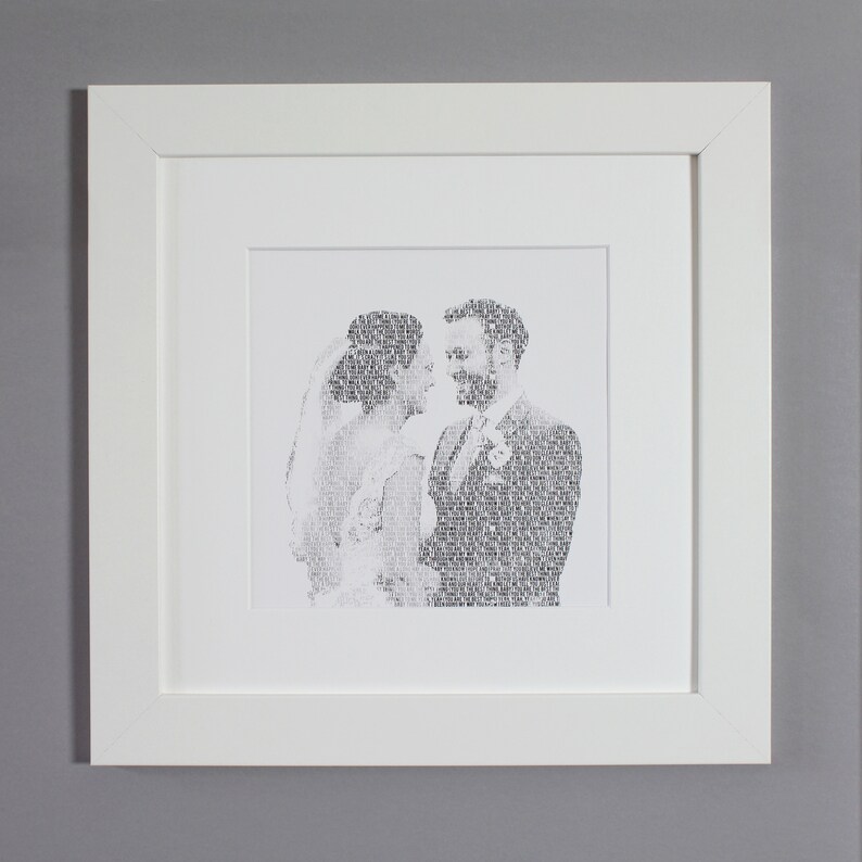 Personalised Word Art Portrait Ideal for Wedding Gifts or - Etsy