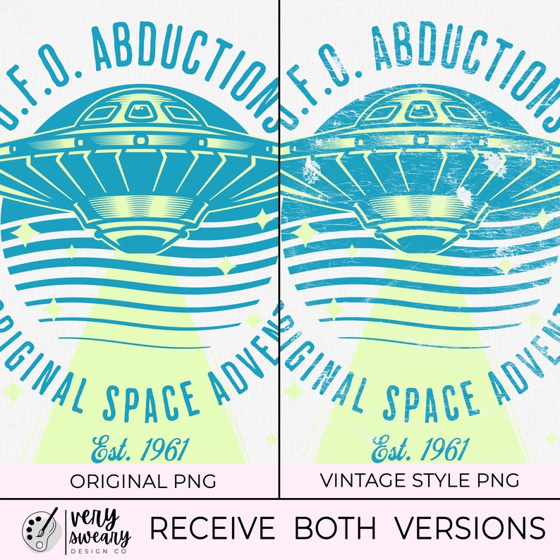 Retro Space Aesthetic PNG, UFO PNG, Vintage Style Alien Png, Nostalgia ...