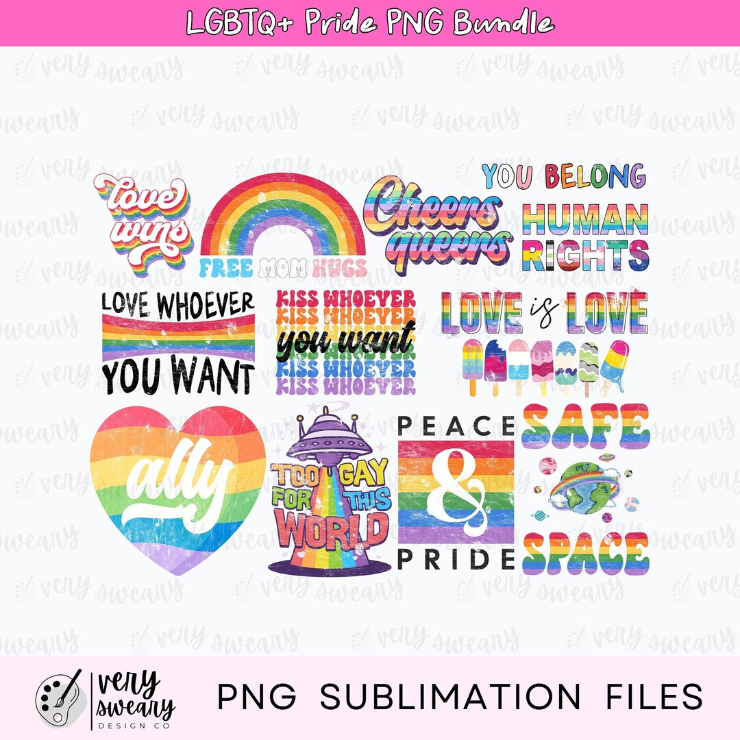 Gay Pride PNG Bundle, LGBT PNG Bundle, Gay Png, Pride Png, Rainbow Png ...