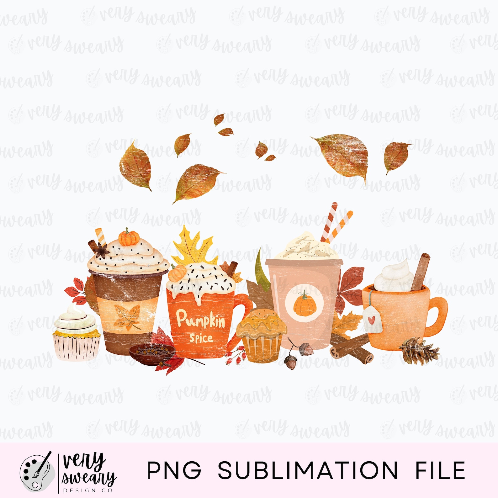 Fall Coffee Drink PNG, Autumn Sublimation Designs, Pumpkin Latte PNG ...