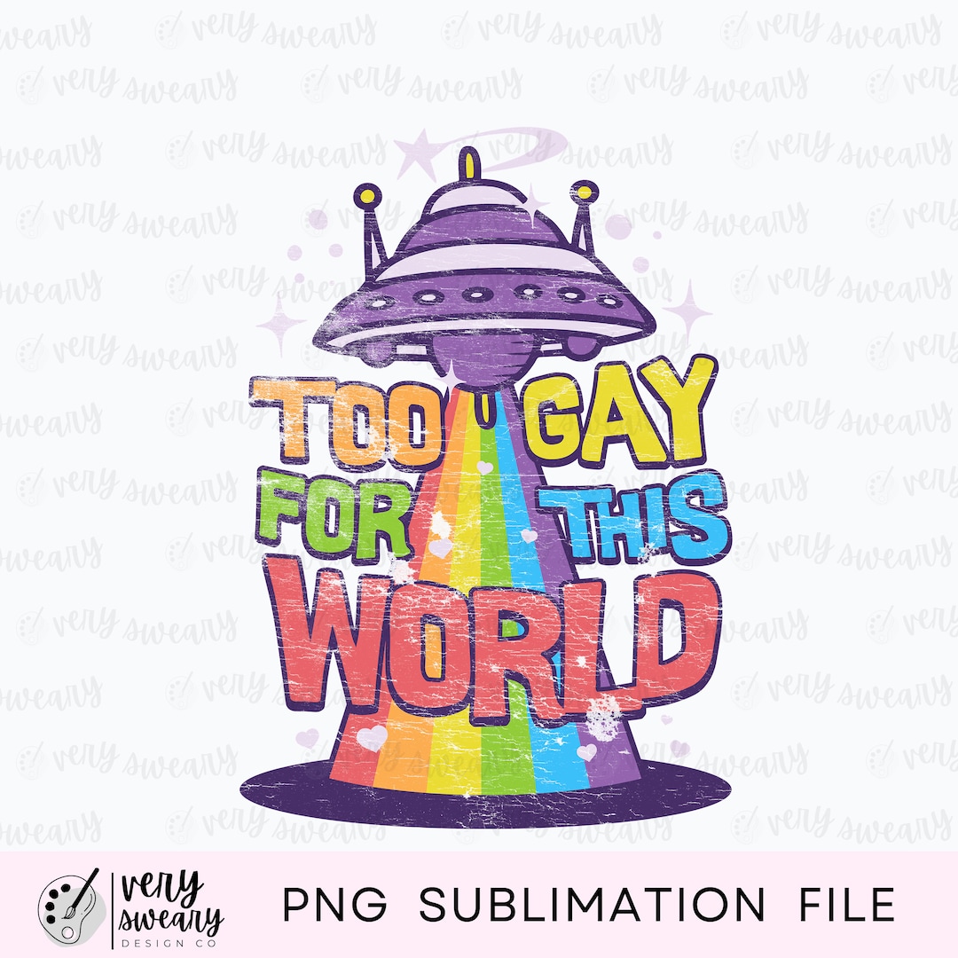 Retro Aesthetic Gay Pride PNG, Space Pun Pride Shirt PNG Design for ...