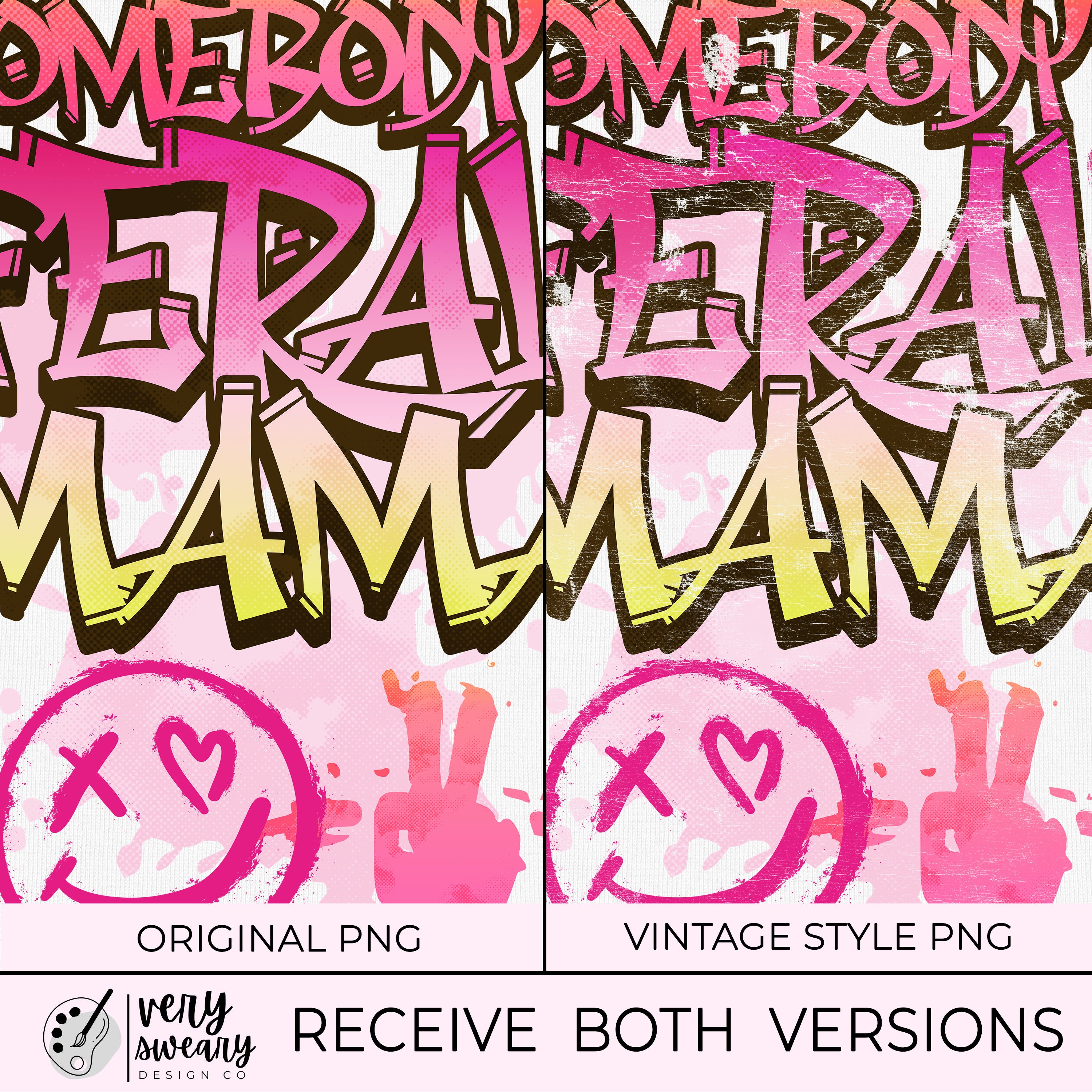 Pink Feral Mama PNG, Sarcastic Mom PNG, Sarcasm PNG, Retro Mom Png ...