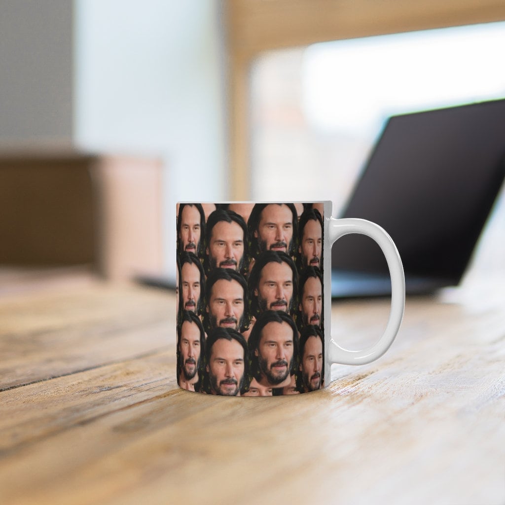 Keanu Reeves Mug Custom Celebrity Gift 11 & 15 Oz Keanu | Etsy