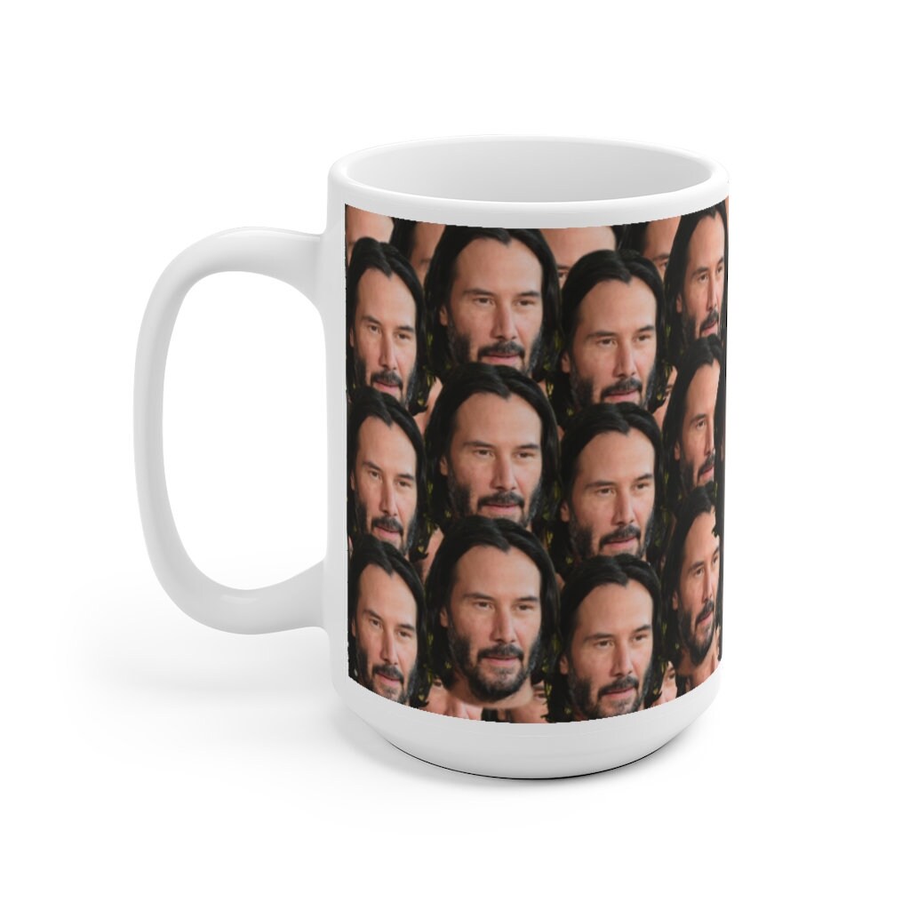 Keanu Reeves Mug Custom Celebrity Gift 11 & 15 Oz Keanu | Etsy
