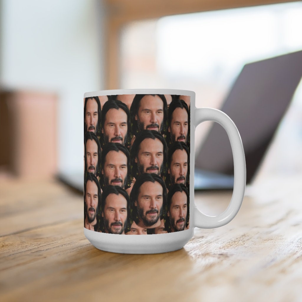Keanu Reeves Mug Custom Celebrity Gift 11 & 15 Oz Keanu | Etsy