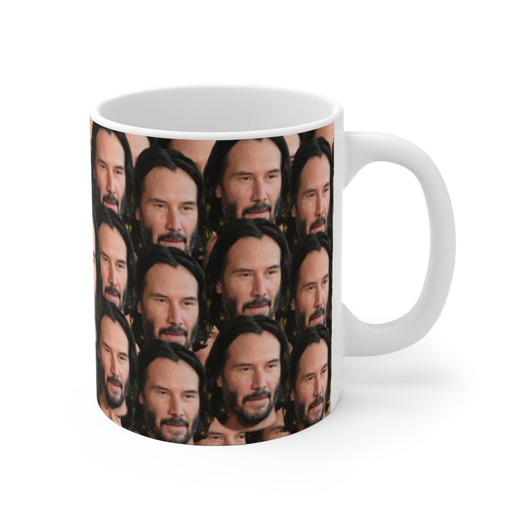 Keanu Reeves Mug Custom Celebrity Gift 11 & 15 Oz Keanu | Etsy