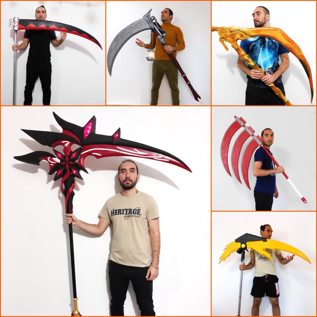 Custom Cosplay Scythe Prop Commission - Etsy