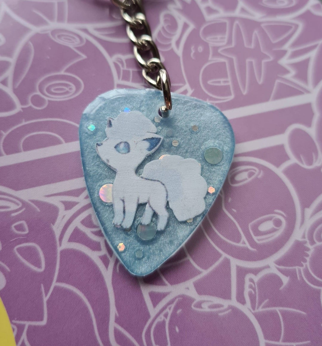 Pokemon Plectrum Keyring- Galarian Vulpix - Etsy