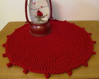 Red Table Topper - Etsy