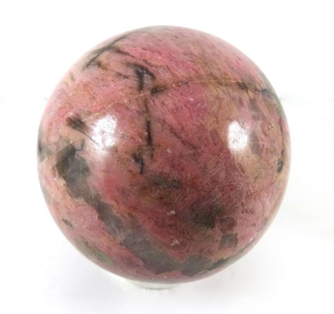 Rhodonite Crystal Ball 62mm - Etsy