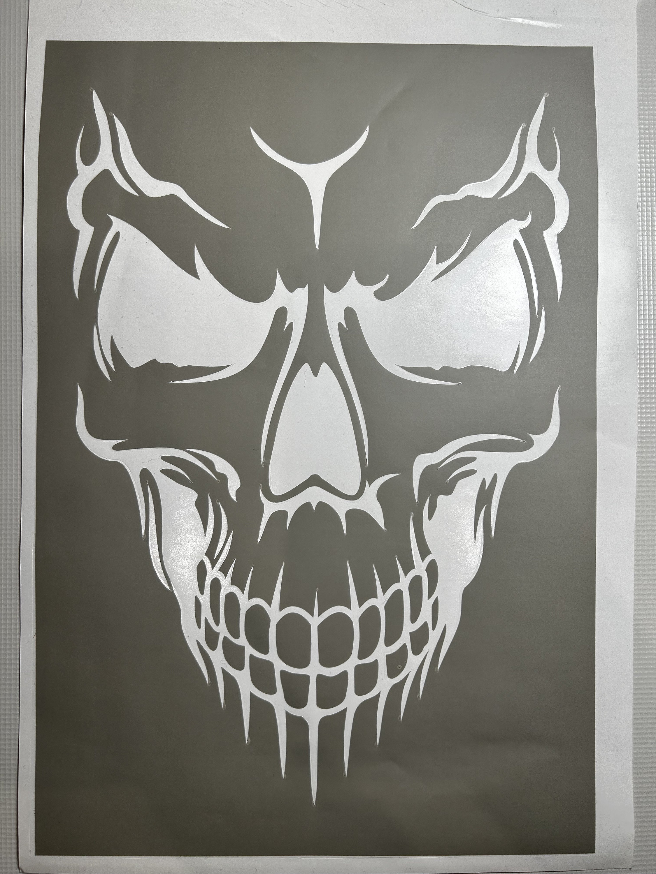 Greaser Skull Stencil