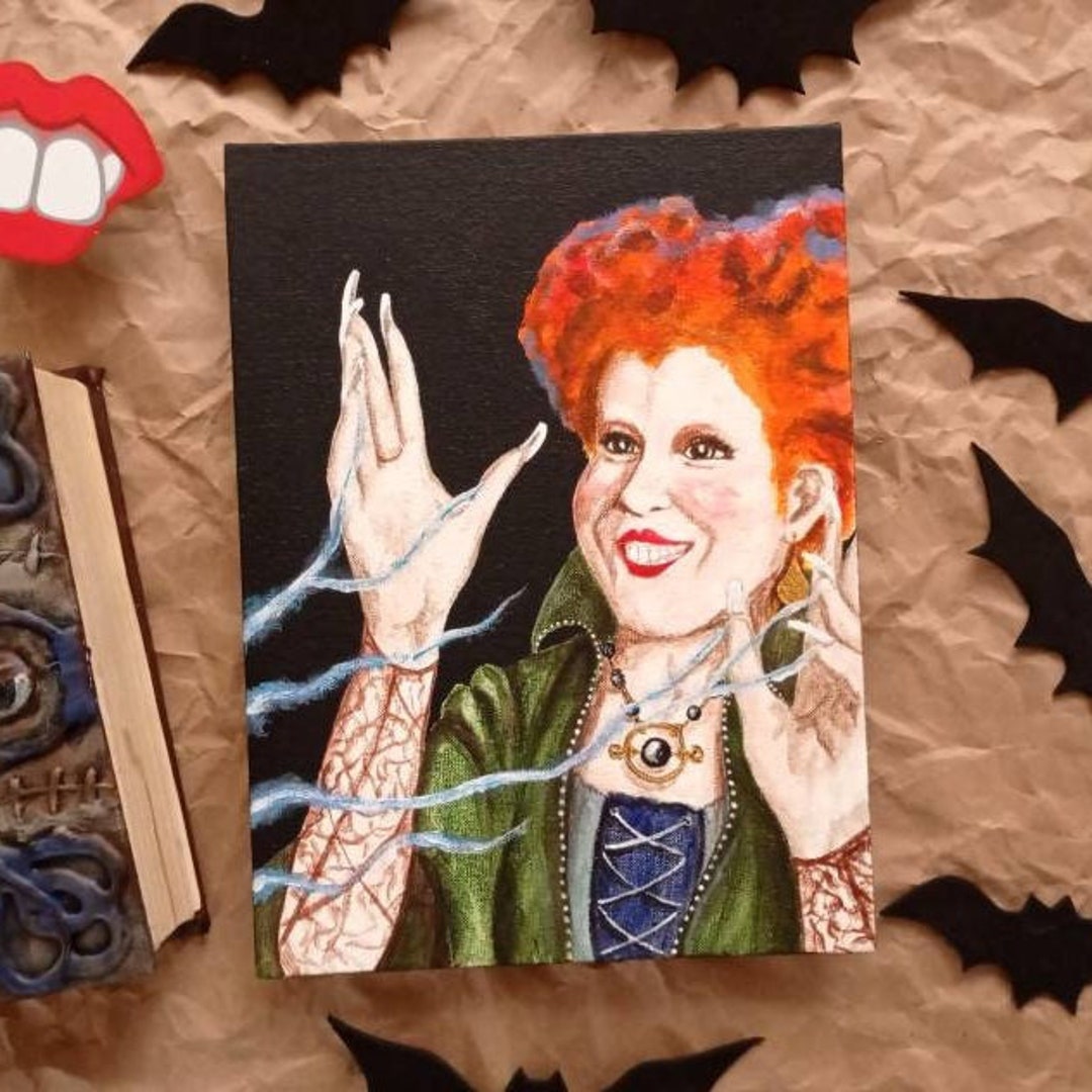 Winifred Painting Sanderson Witch Art Salem Sister Picture Halloween ...