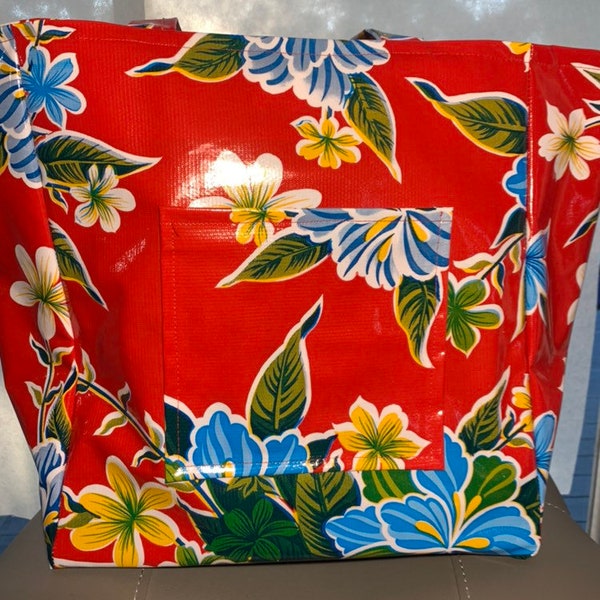 Oilcloth Tote Bag - Etsy
