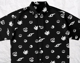 Skull Button Up | Etsy