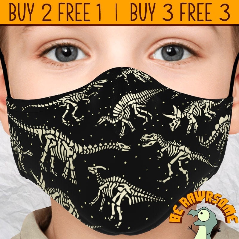 Dinosaur Face Mask - Etsy