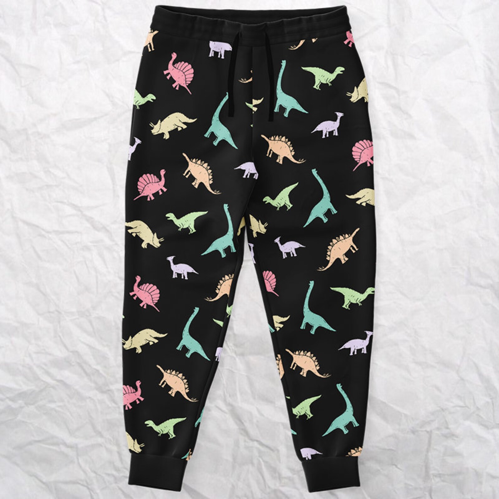 Personalize Dinosaur Doodle Sweatpants-dinosaur Joggers-paleontologist ...