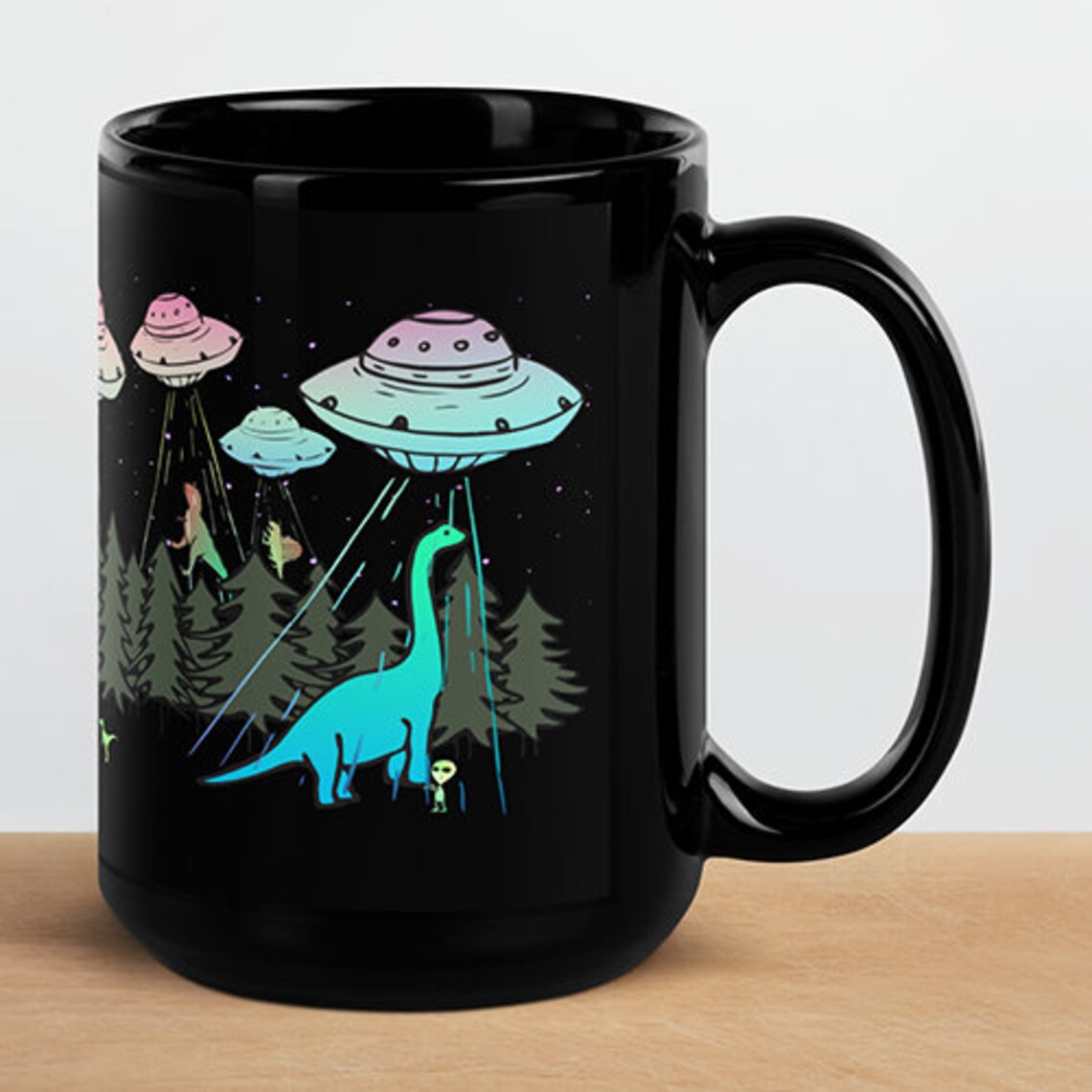 Dinosaur Alien Mug-dinosaur Extinction Mug-alien Abduction Mug - Etsy