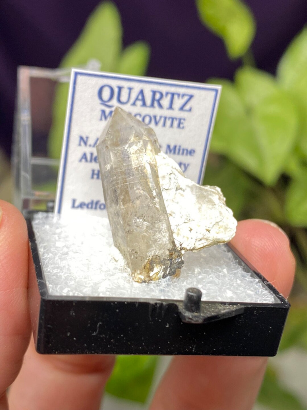 North American Emerald Mine Hiddenite NC Quartz With Mica Thumbnail - Etsy