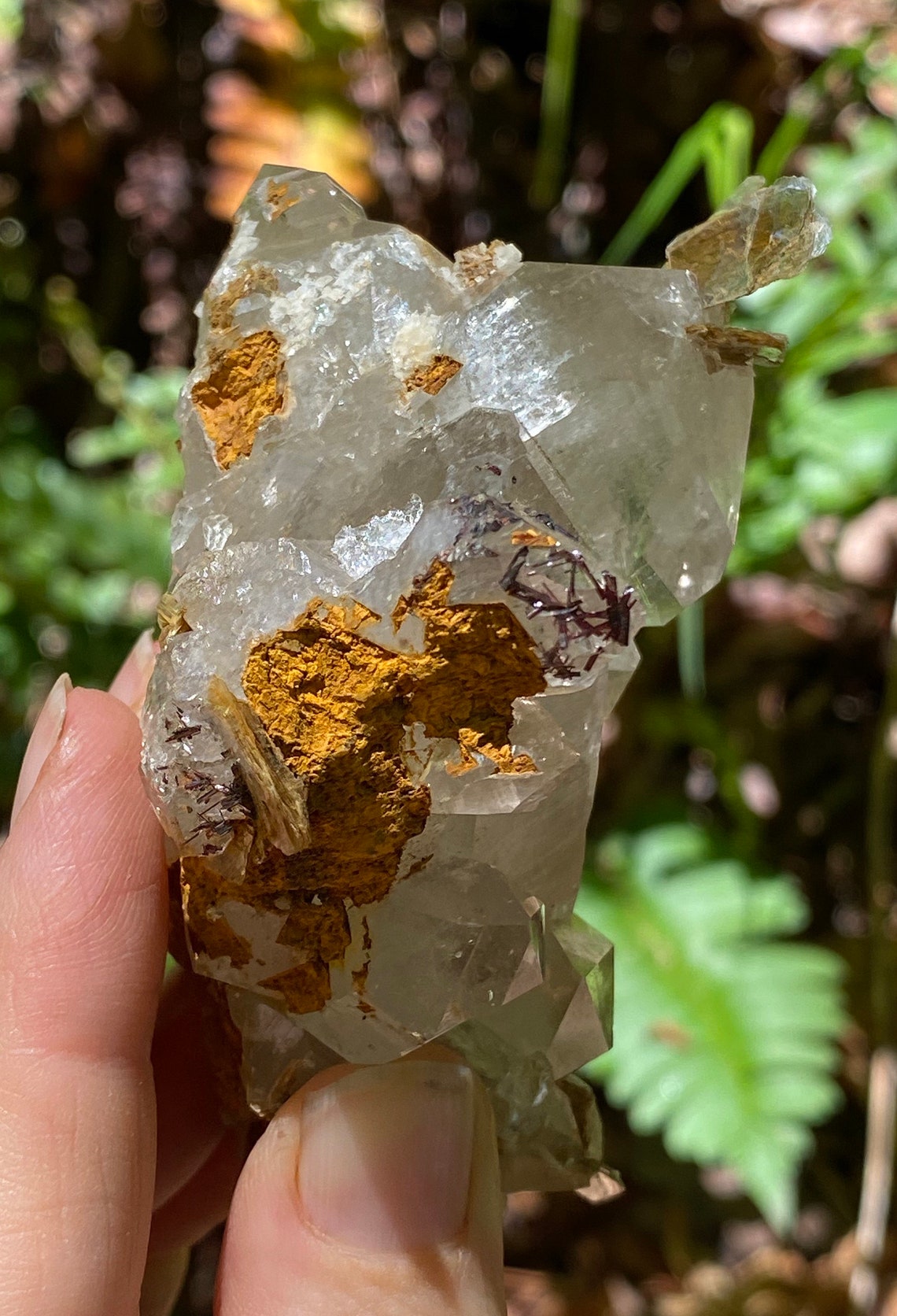 Quartz Cluster With Mica, Limonite, and Red Rutile Cluster - Etsy