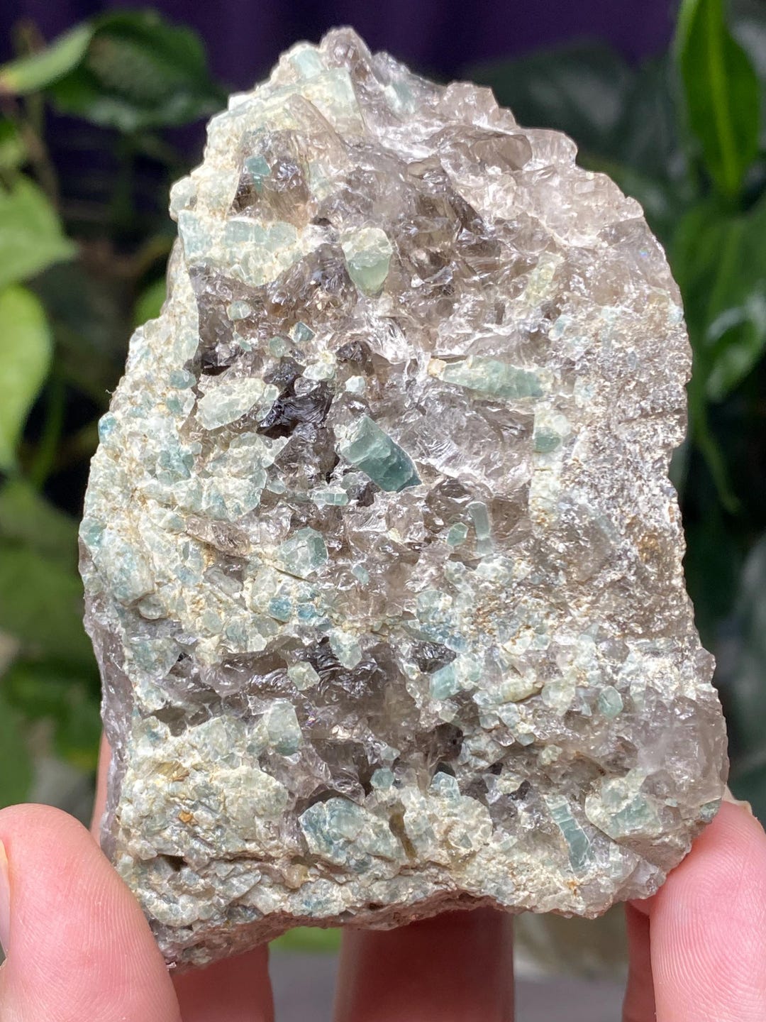 North Carolina Aquamarine Var Beryl in Smoky Quartz~ledfords Minerals ...