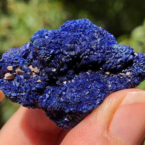 Blue Azurite Earrings Third Eye Chakra Earrings Gemstone | Etsy