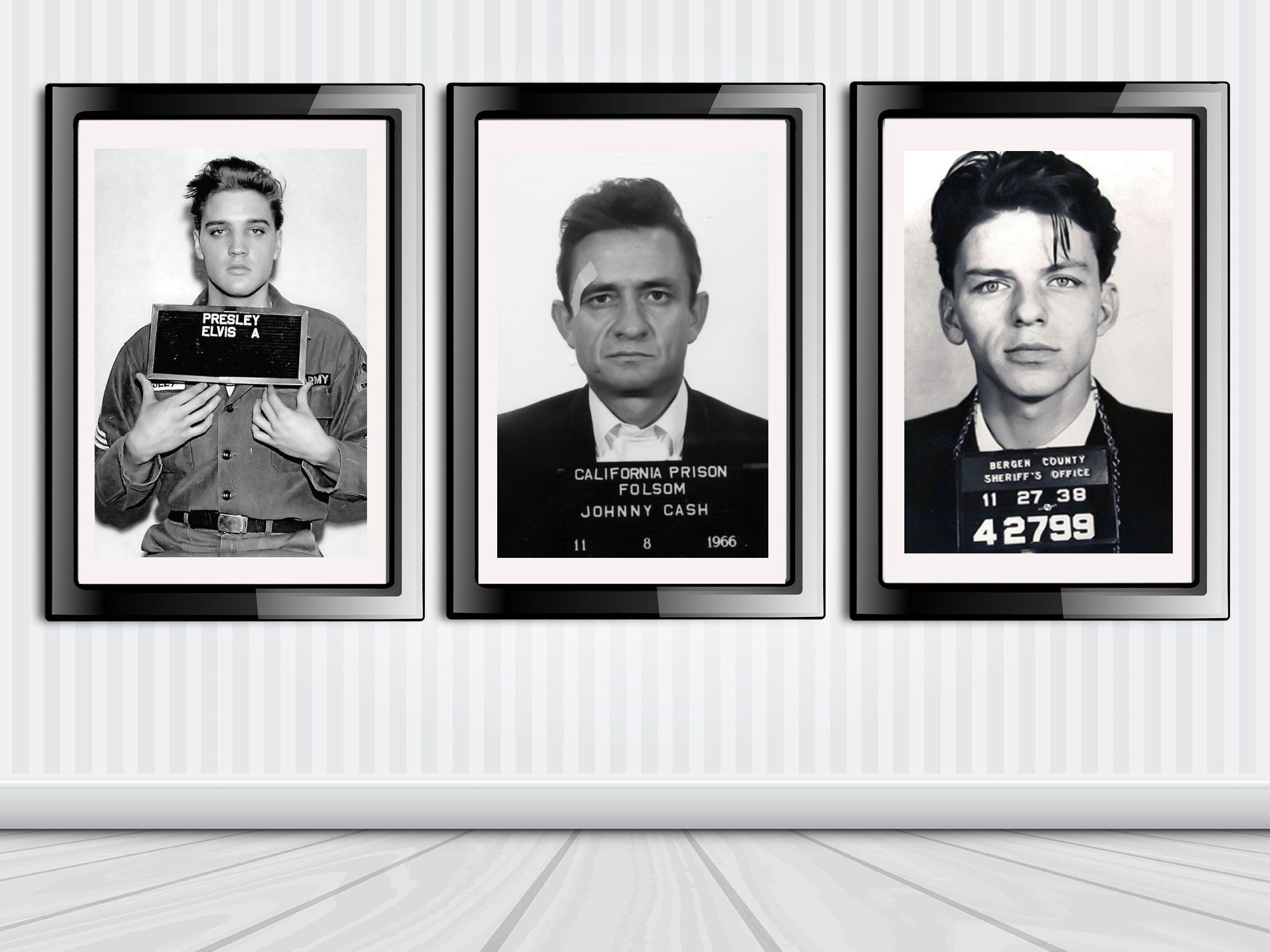 Elvis Presley Johnny Cash Frank Sinatra mugshot poster | Etsy Elvis Presley Johnny Cash Frank Sinatra mugshot poster | Etsy