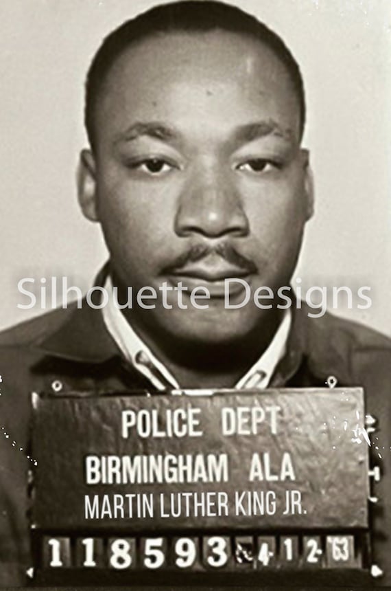 Prints Digital Prints Art & Collectibles MARTIN LUTHER KING Mugshot ...
